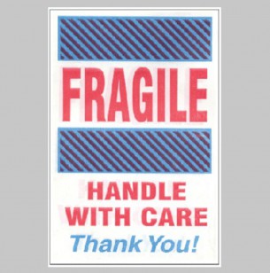 Fragile Multi-Color Labels | AM Shipping